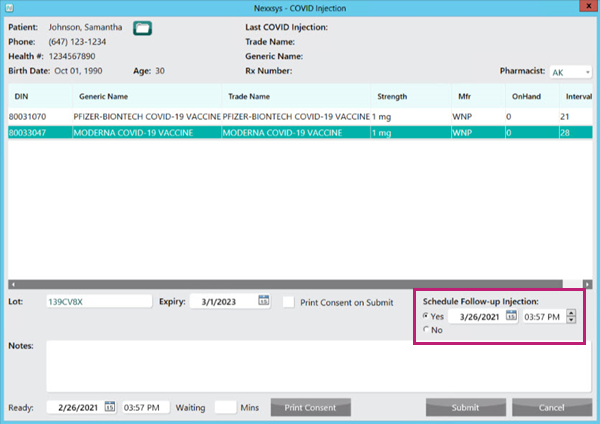 Scheduling COVID-19 Injection Activities