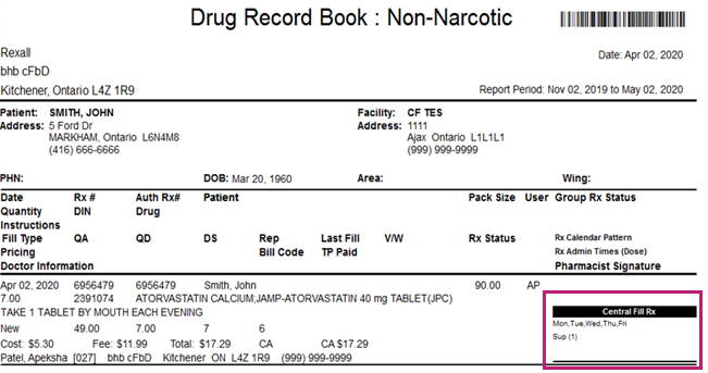Drug Record Book Report