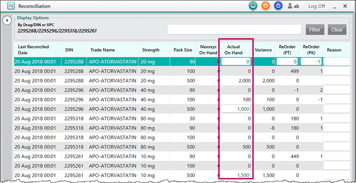 Using the Inventory Reconcile Module