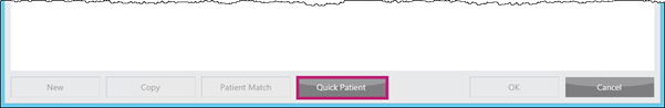 Creating a New Patient Folder using Quick Patient