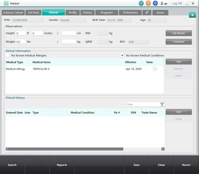 Creating a New Patient Folder