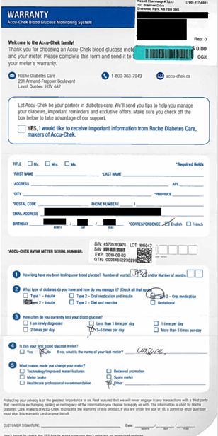Blood Glucose Monitor (BGM) Warranty Program