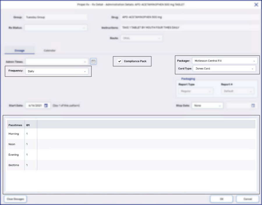 Central Fill/Non-Retail Packager Prescription Setup