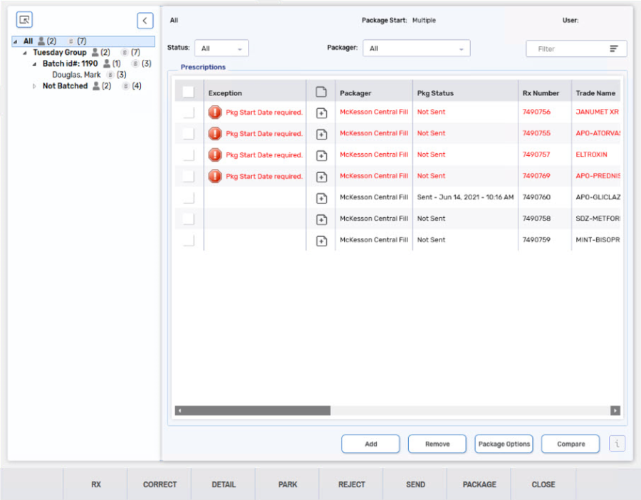 Marking Compliance Packages as Packaged