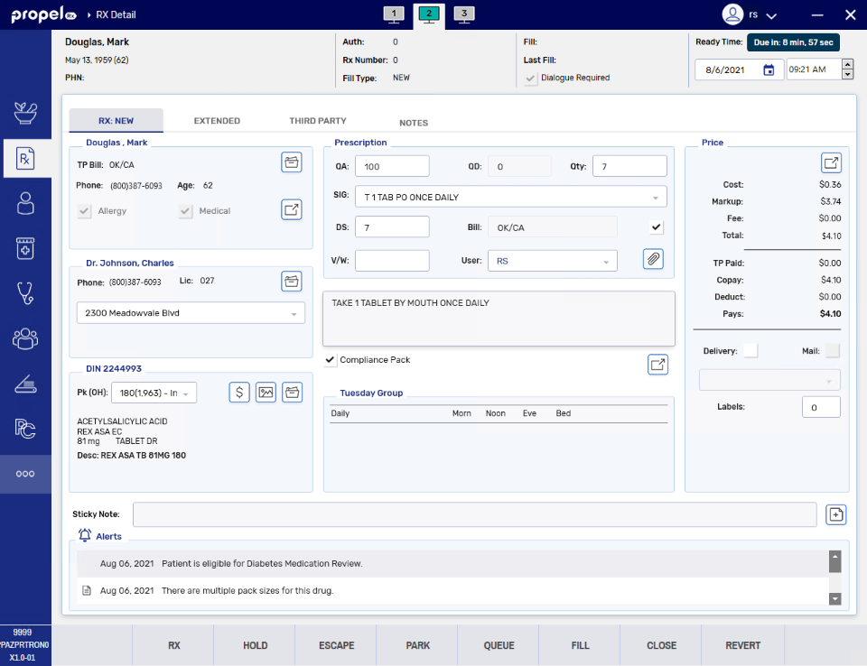Filling OTC Prescriptions for Compliance Packaging