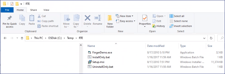 Installing and Enabling the Fingerprint Reader