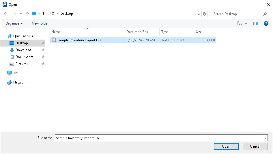 Loading the Import File