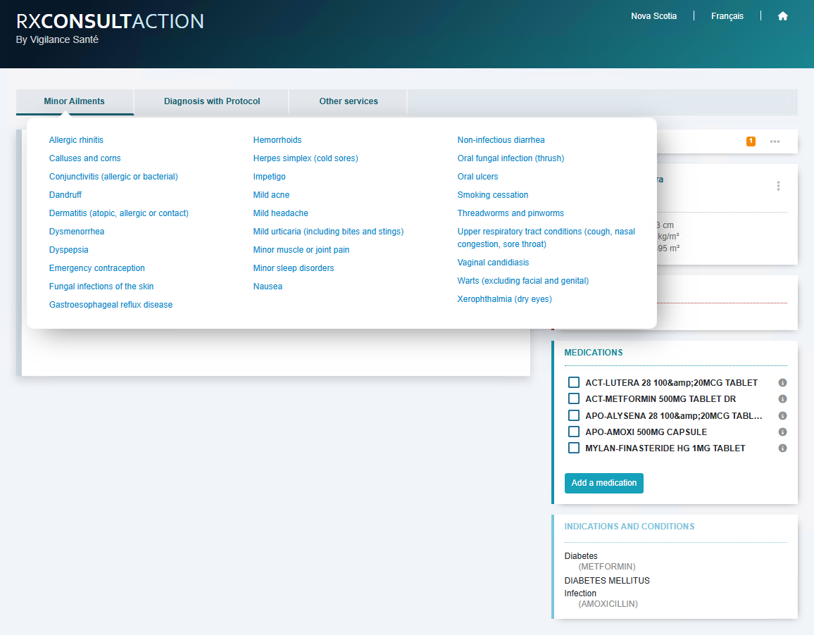 Documenting a Minor Ailment Service in RxConsultAction
