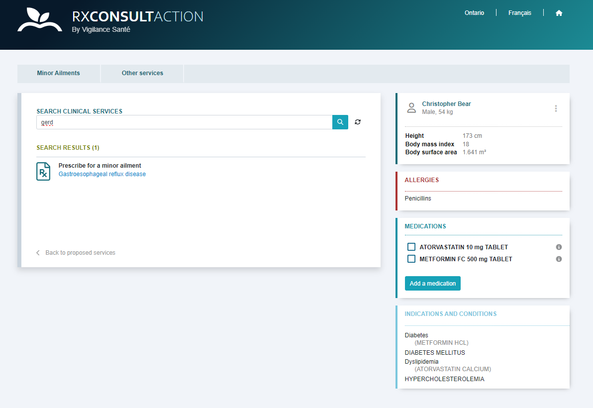 Documenting a Minor Ailment Service in RxConsultAction