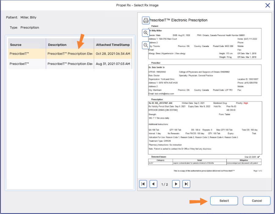 Processing a New Rx Request Split into Multiple Prescriptions