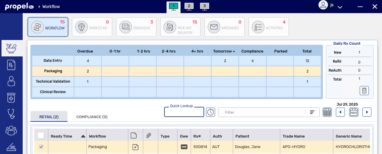 Completing Packaging for an Owe Balance When Digital Owe Balance is ON