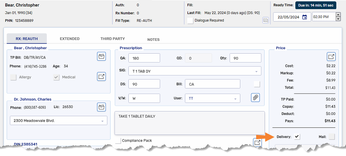 Generating the Professional Services Invoice for Deliveries