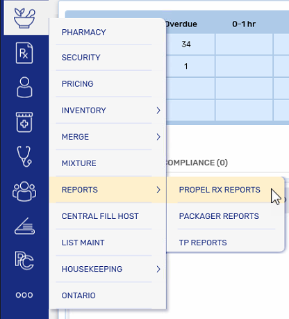 Launching Propel Rx Reports