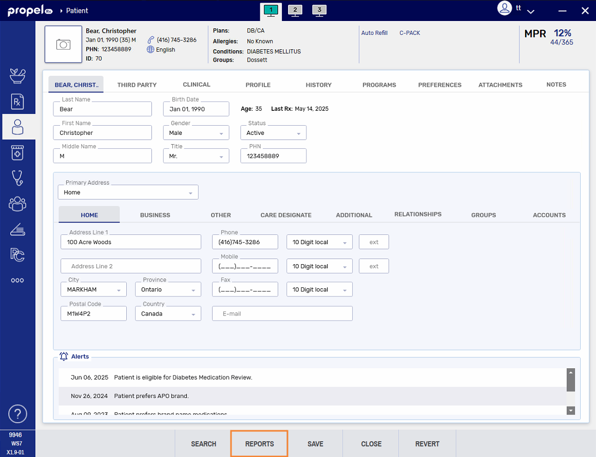 Launching Propel Rx Reports