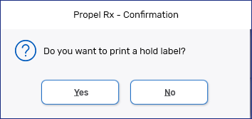 Print Hold Label